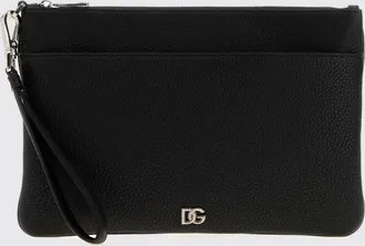 Dolce & Gabbana Dokumentenhalter aus genarbtem Kalbsleder mit DG-Logo