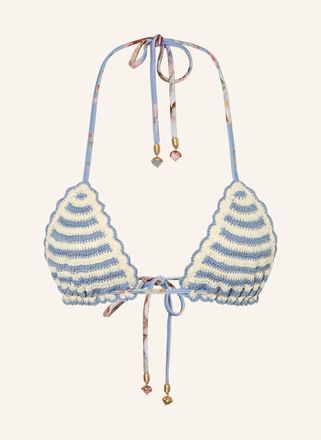 Zimmermann Triangel-Bikini-Top Awaken Mit Schmuckperlen blau