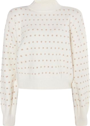 Faina Strickpullover Damen Wollwei&szlig;