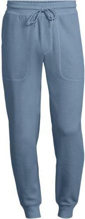Lands End Pyjamahose mit Waffelstruktur, Herren, Größe:56-58 regular, Blau, Baumwolle/Elasthan, by Lands End
