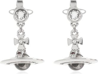 Vivienne Westwood Femme, Accessoires, Gris, Taille: ONE Size New Petite Orb Earrings