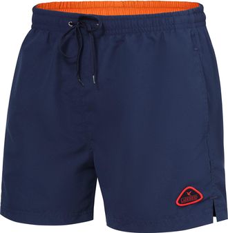 Ladeheid Herren Badehose Badeshorts Schwimmhose Bademode Strandmode LAZA1003 (Marineblau Orange, XL)