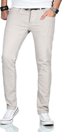 Alessandro Salvarini Herren Jeans Slim Fit Hose Denim Stretch-Jeans Jeanshose Washed [AS-094 - W38 L32]