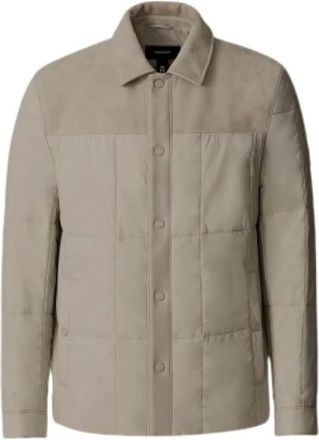 Mackage Homme, Vestes, Beige, Taille: 4XS Henrik Veste chemise en su&egrave;de et mati&egrave;res mixtes