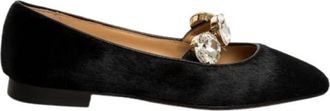 Prosperine Schwarze Cavallino Ballerina mit Schmuckband - - Shoes - Damen - Schwarzk - 38 EU