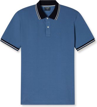 Olymp Herren Polo-Shirt Kurzarm Casual.Wirk,Pikee,984 Casual Circular Knit Regular fit,99 Rauchblau 13,XXL