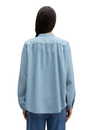 Marc O'Polo Jeansbluse loose fit aus Leinen-Mix