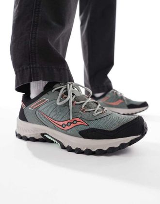 Saucony Originals Grid Peak - Baskets - Agave et p&ecirc;che-Vert