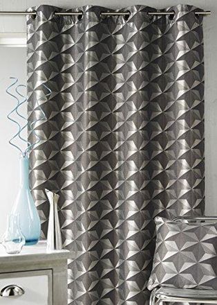 HOME MAISON Vorhang aus Jacquard, Bedruckt, blau, 140 x 260 cm