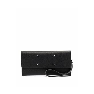 Maison Margiela unisex, Accessoires, Noir, Taille: ONE Size Porte-cartes en cuir
