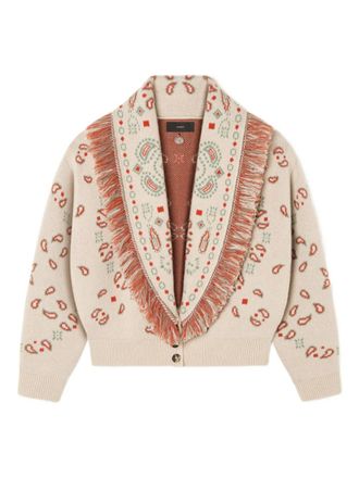 Alanui Cardigan mit Bandana-Muster - Nude