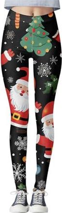 Generic Legging de sport 2026 pour femme - Imprim&eacute; de No&euml;l - Taille haute, Vert, XXL