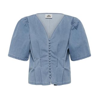 Karen by Simonsen Damen, Blusen & Hemden, Blau, LGr&ouml;&szlig;e