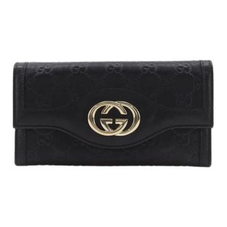 Gucci Pre-owned Vintage Leder Portemonnaie - - Pre-owned - Damen - Schwarzk - ONE SIZE