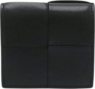 Bottega Veneta Porte-monnaie Cassette en cuir doccasion - Femme - Pre-owned - Noir - Taille: ONE Size