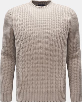 04651/ Herren - Wende-Rundhalspullover Foggy Rip grau