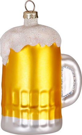 Magic Bodyfashion Christbaumschmuck Weihnachtskugeln Figuren Glas mundgeblasen Weihnachtskugeln Weihnachtsschmuck Baumkugeln Baumschmuck Auswahl: Bierkrug gelb 9cm