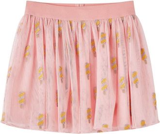 vidaXL Kinderrock mit T&uuml;ll und Eis am Stiel-Stickerei Hellrosa 140 vidaXL82489