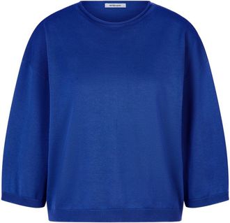 Peter Hahn Rundhals-Pullover aus 100% SUPIMA-Baumwolle Peter Hahn blau