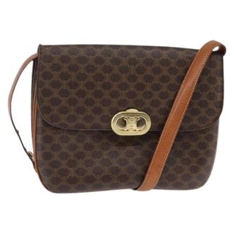 Celine Sac bandouli&egrave;re en toile vintage Pre-owned - Femme - Pre-owned - Brun - Taille: ONE Size
