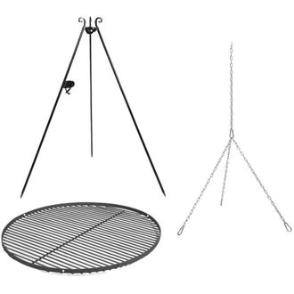 Cook King Stahl Schwenkgrill mit Kurbel & Grillzubeh&ouml;r Dreibein Grill inkl. Stahl Grillrost &oslash; 70 cm - Cookking