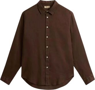 Woolrich Homme, Chemises, Brun, Taille: 2XL Linen Shirt