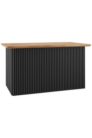 CARRYHOME K&uuml;cheninsel, Anthrazit, Holzwerkstoff, Eiche, massiv, einzeln stellbar, 160x88x90 cm, K&uuml;chen, K&uuml;chenm&ouml;bel, K&uuml;cheninseln