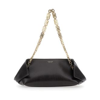 Ferragamo Braune Lederschultertasche mit Logo - - Bags - Damen - Braun - ONE SIZE