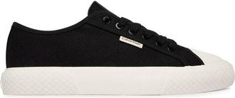Calvin Klein Sneakers aus Stoff Vulc Low Lace Up Canvas HW0HW02975 Schwarz