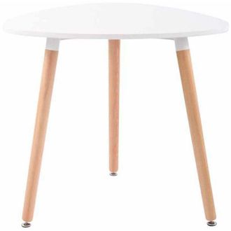 Clp Table de salle &agrave; manger ronde 80 cm - Plateau en bois de h&ecirc;tre - Hauteur 75 cm - Pieds r&eacute;glables pour stabilit&eacute; optimale