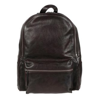 Orciani Laio Micron Leder Rucksack - - Bags - Herren - Braun - ONE SIZE