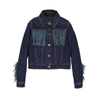 Frankie Morello Baumwoll-Denimjacke - - Jackets - Damen - Blau - XS