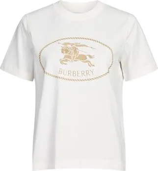 Burberry T-shirt broderie logo &agrave; col rond en coton