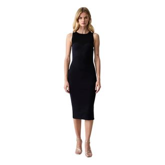 Elisabetta Franchi Robe Mi-longue Tricot&eacute;e - Femme - Robes - Noir - Taille: 40 FR