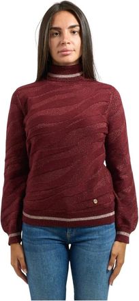 Yes-Zee YES Zee, Femme, Pulls, Rouge, Taille: 36 FR Pull Bordeaux ID 1090