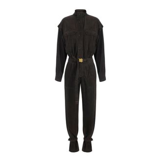 Elisabetta Franchi Denim-Overall - - Jumpsuits & Playsuits - Damen - Braun - XL