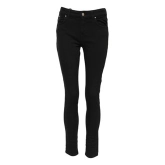 Dolce & Gabbana Schwarze Logo Skinny Denim Jeans - - Jeans - Damen - Schwarzk - XS