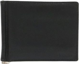 Prada Portefeuille pr&eacute;-poss&eacute;d&eacute; &agrave; pince-billets en cuir Saffiano - Femme - Pre-owned - Noir - Taille: ONE Size