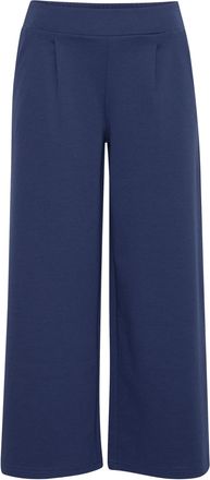 Ichi IHKATE SUS Wide PA Damen Hose Stoffhose mit Stretch gerader Schnitt Elastikbund Crop L&auml;nge, Gr&ouml;&szlig;e:XXL, Farbe:Medieval Blue (193933)