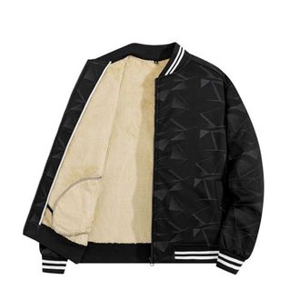 Generic Veste polaire doubl&eacute;e pour homme - Veste de transition dhiver sans capuche - Veste de sport moderne - Veste dext&eacute;rieur chaude et coupe-vent - Veste de