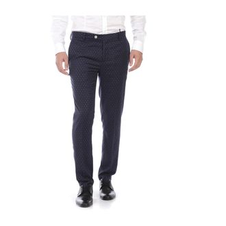 Daniele Alessandrini Homme, Pantalons, Bleu, Taille: M Pantalon Slim Fit Bouton