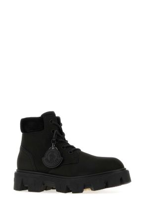Moncler Mens Black Suede Peak City Ankle Boots 999 Stivali