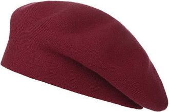 LIPODO B&eacute;ret Basque pour Femme Supersoft - Hiver Automne-Hiver - Taille Unique Rouge fonc&eacute;