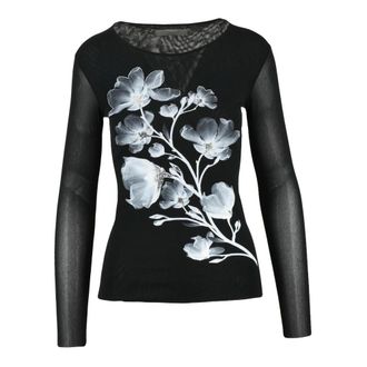 D.exterior Femme, Tops, Noir, Taille: 38 FR Sottogiacca in tulle