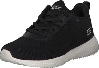 Skechers Bobs Squad - Tough Talk, Baskets Femme, Noir (Black White Engineered Knit Blk), 40 EU