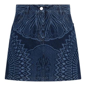Alberta Ferretti Femme, Jupes, Bleu, Taille: 38 FR Jupe courte en jean