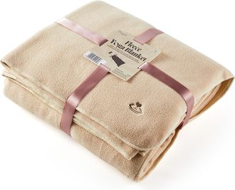 Myga Wendbare Fleece-Yoga-Decke, weiche, warme und leichte Decke für Yoga, Meditation und Entspannung, maschinenwaschbar und gemütlich, Überwurf für Zuhaus