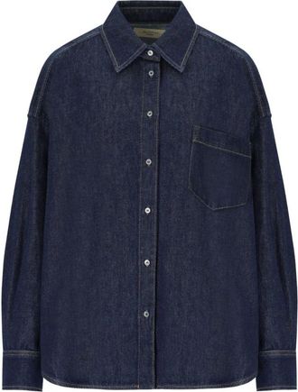 Max Mara Femme, Blouses et Chemises, Bleu, Taille: 32 FR Foggia Shirt