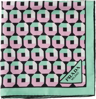 Prada Schal aus Seide - Grün