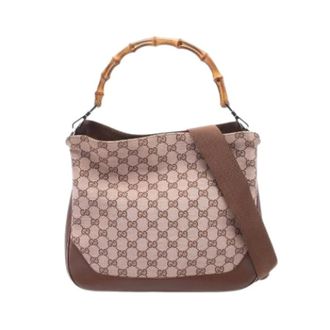 Gucci Sac bandouli&egrave;re 2Way en bambou Pre-owned - Femme - Pre-owned - Brun - Taille: ONE Size